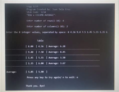 Solved Applying 2 Dimensional Arrays And Looping Structure