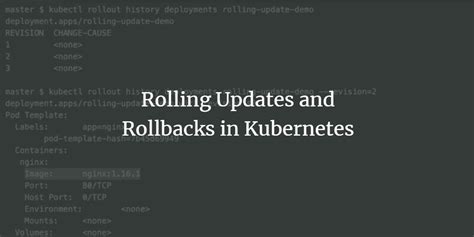Rolling Updates And Rollbacks In Kubernetes