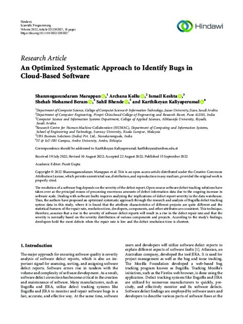 Pdf An Optimized Systematic Approach To Identify Bugs In Cloud Based