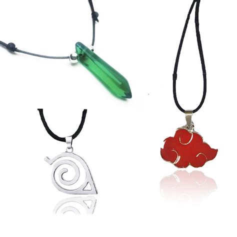 Kit Naruto Colar Símbolo Da Aldeia Da Folha Colar Akatsuki Submarino