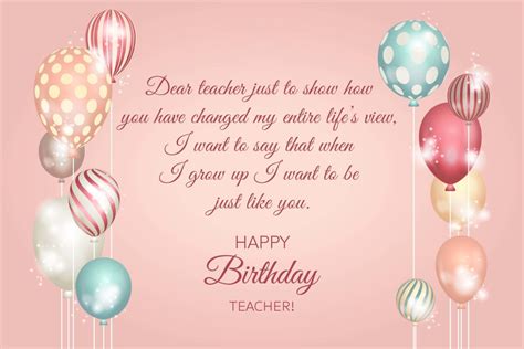 Happy Birthday Wishes For Teacher Birthday