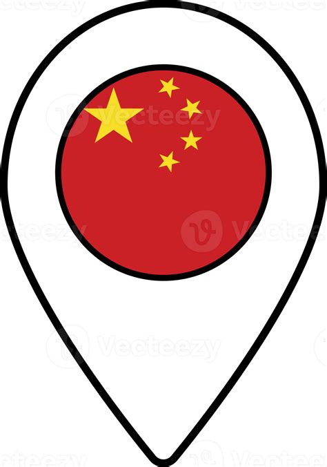 China Flag Map Pin Navigation Icon 22121077 Png