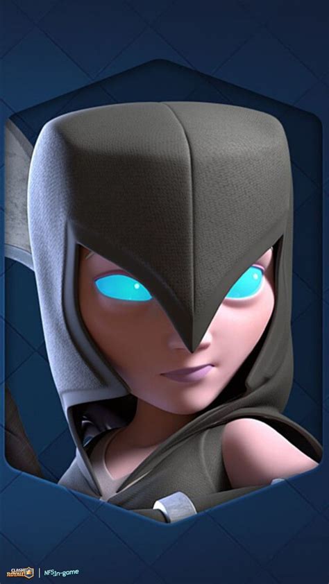 An Animated Character With Glowing Blue Eyes And A Hood On In Front Of