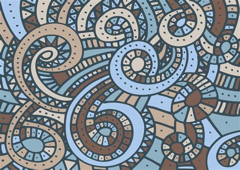 Hand Drawn Pattern With Wave Curl And Dot 10935738 Vector Art At Vecteezy
