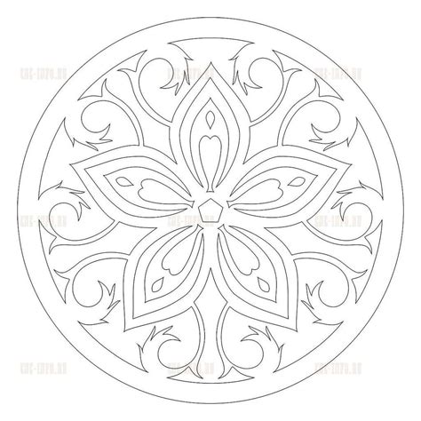 Decorative Lattice «lotus Model V Nscre 0340 Eps Dxf Cdr 2d