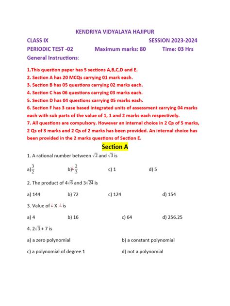 Class Ix Pt 02 Pdf Cartesian Coordinate System Equations