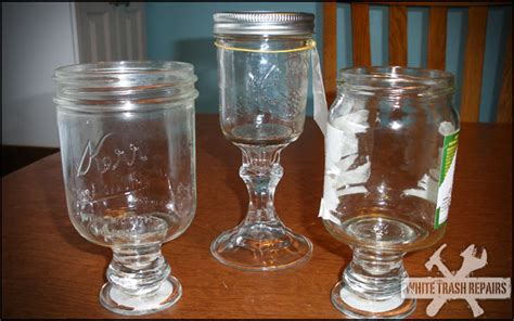 How To Make Mason Jar Wine Glasses 2 Pics Fixit Repairs Kludge Jerry Rigged Wtr