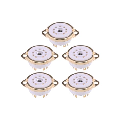 1pc gold plated 9pin tube socket ceramic b9a valve tube base 12ax7