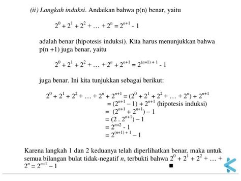 Contoh Latihan Soal Contoh Soal Matematika Diskrit Induksi Matematika