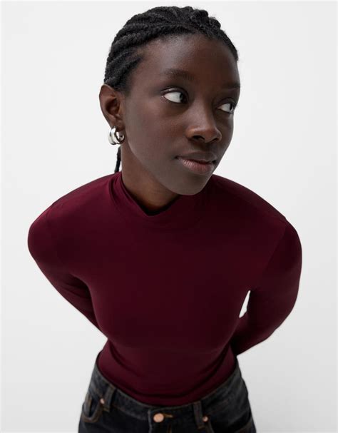 Bodi Dugih Rukava S Visokom Kragnom Bsk Teen Bershka