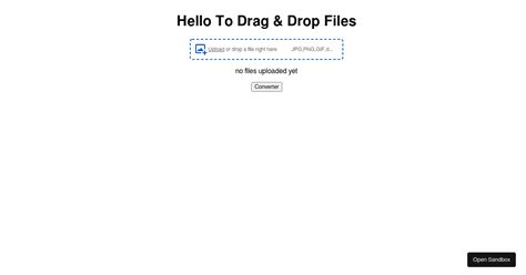 react drag drop files forked codesandbox