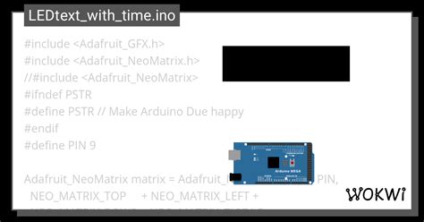 LEDtext With Time Ino Copy Wokwi ESP STM Arduino Simulator