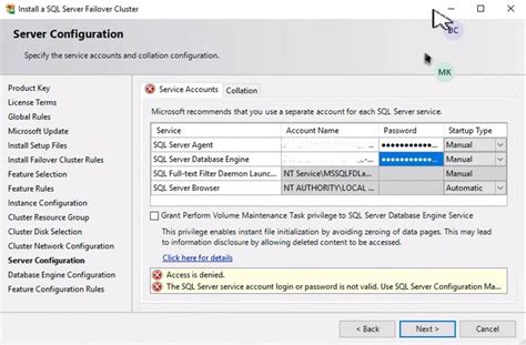 Sql Server Installation Failed “access Is Denied” When Validating Sql