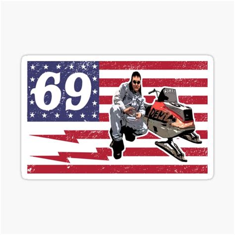 American Flag Larry Enticer Snowmobile Snowcross Snocross You Guys