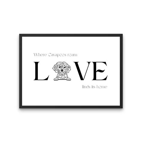 Cavapoo Cavapoo Love Print Dog Mom T T For Dog Lovers Digital