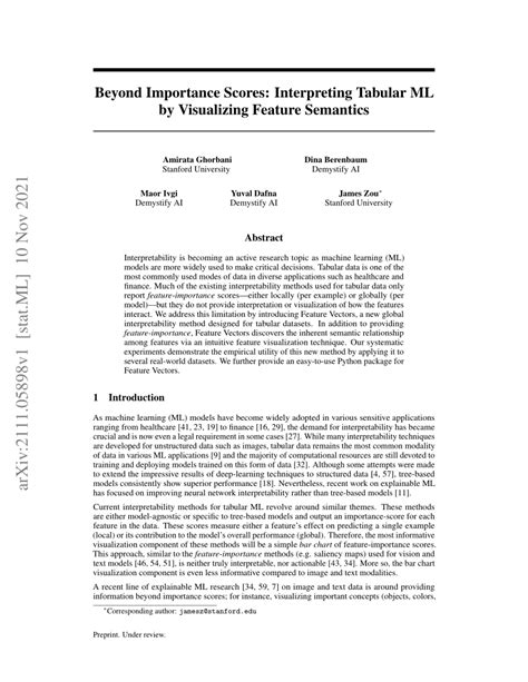 Pdf Beyond Importance Scores Interpreting Tabular Ml By Visualizing Feature Semantics