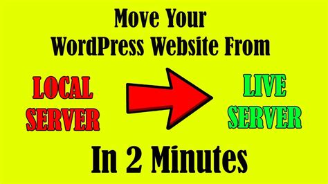 Move Wordpress From Your Pc To Live Server In Just 2 Minutes Latest