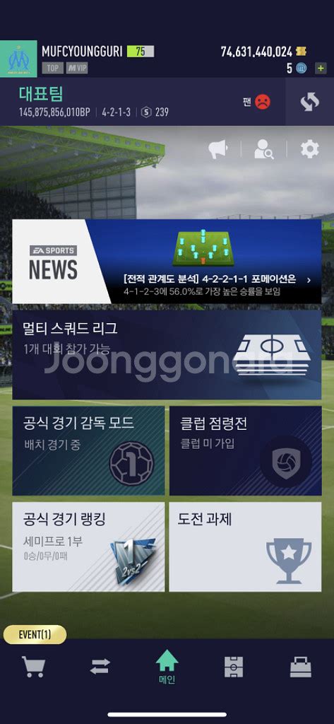 피파온라인4 1400억팀순비피750억 급처 Pc게임 중고나라