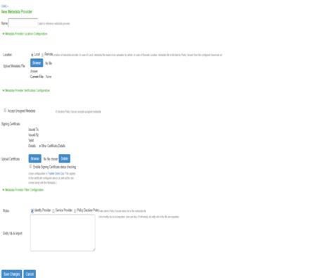 Saml 20 Configuration Tasks