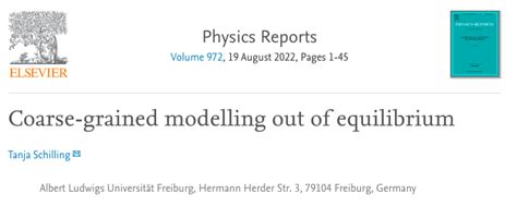 Physics Reports速递：非平衡态粗粒化建模 集智俱乐部