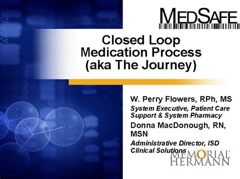 Closed Loop Medication Process Aka The Journey W