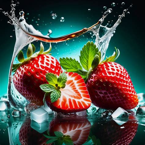 Strawberry Water Splash Strawberry Delight Flying Fruits Strawberries