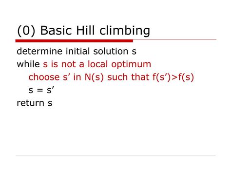 ppt escaping local optima powerpoint presentation free download id