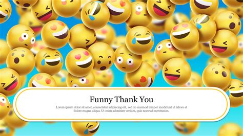 Many Yellow Emoticions Are In The Air With A Sign That Says Funny