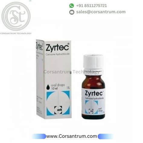 Zyrtec 10ml Cetirizine Hydrochloride Drops At ₹ 100bottle Zyrtec
