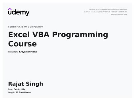 Rajat Singh On Linkedin Udemy Excelvba Continuouslearning Professionaldevelopment Udemy