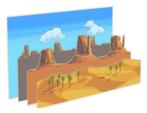 Desert Scroll Parallax Background By Vnitti