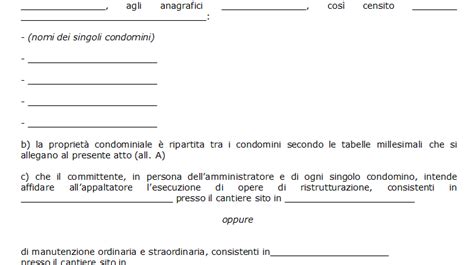 Contratto Di Appalto Condominio Pdf E Word Fac Simile