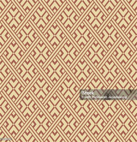 Japanese Diamond Weave Vector Seamless Pattern Stock Illustration
