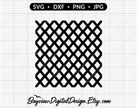 Lattice Svg Trellis Clipart Screen Cut File Mesh Pattern Sticker