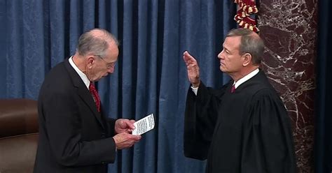 Chief Justice Roberts Swears In Senators For The Impeachment Trial Of