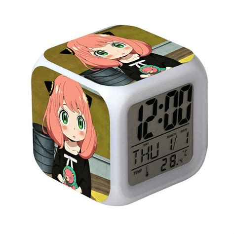 Saydy Anime Alarm Clock One Piece Led Square Clock Digital Alarm Clock
