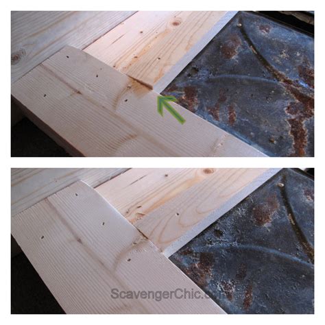 Recycled Tin Shingles Headboard Scavenger Chic