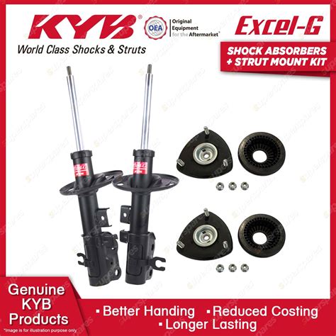 Pair Front Kyb Shock Absorbers Strut Top Mount Kit For Mazda Cx 3 Dk