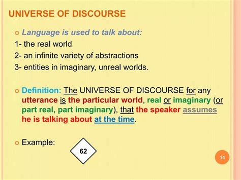 unit 6 predicates referring expressions and universe of discourse
