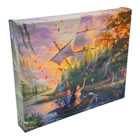 Thomas Kinkade Disney Pocahontas 8” X 10” Gallery Wrapped Canvas New