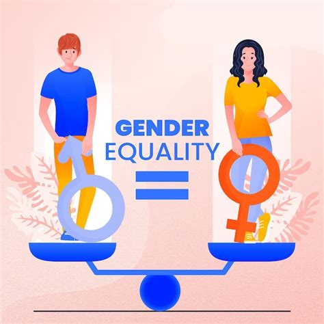 Gender Equality Illustrated Theme Free Vector