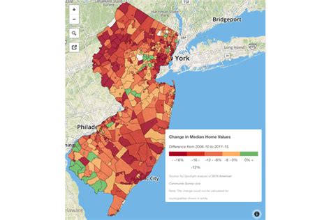 Interactive Map Census Data Shows Nj Housing Values Lower Than 5 Years