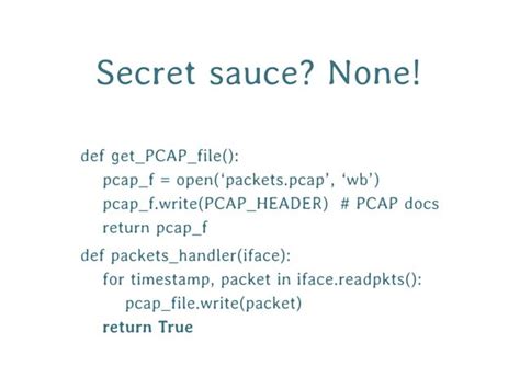 Python Event Based Network Sniffer PPT