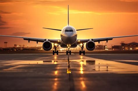 Premium Ai Image Passenger Widebody Plane Takes Off From The Airport