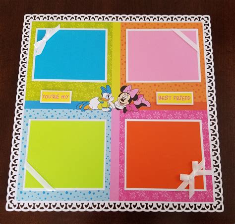 Disney Minnie Mouse And Daisy Duck Premade Scrapbook Layout 1 Page 12x12