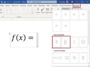 How To Insert Piece Wise Function In Ms Word PickupBrain Be Smart