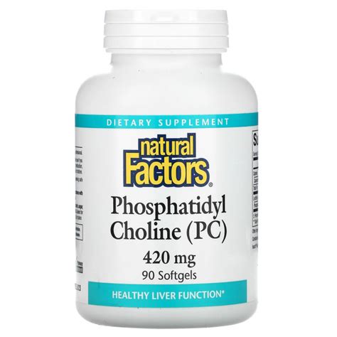 Фосфатидилхолин, лецитин Natural Factors Phosphatidyl Choline 420 мг ...