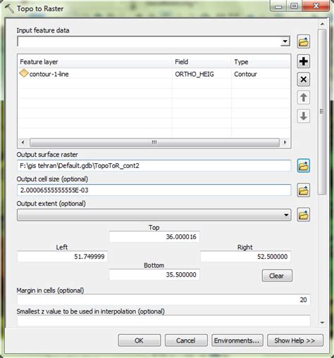 arcgis desktop dem from contours geographic information systems