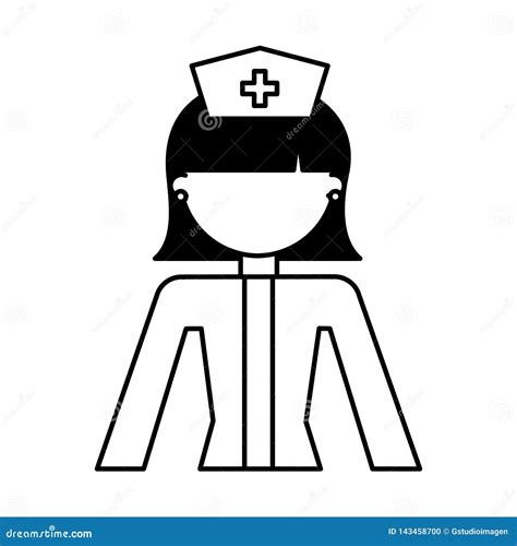 cone Do Car ter Do Avatar Da Enfermeira Ilustração do Vetor Ilustração de elemento projeto