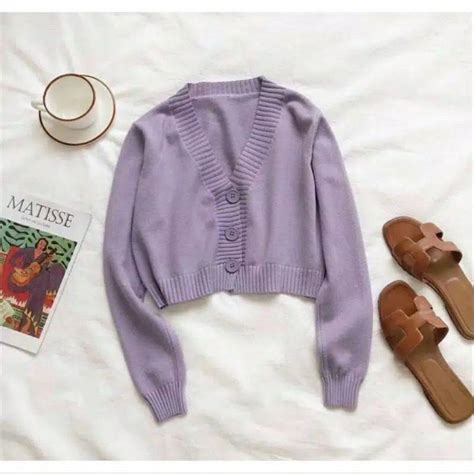 Crop Luna Cardi Rajut Kardigan Crop Top Rajut Wanita Outer Wanitasweater Wanita Kekinian